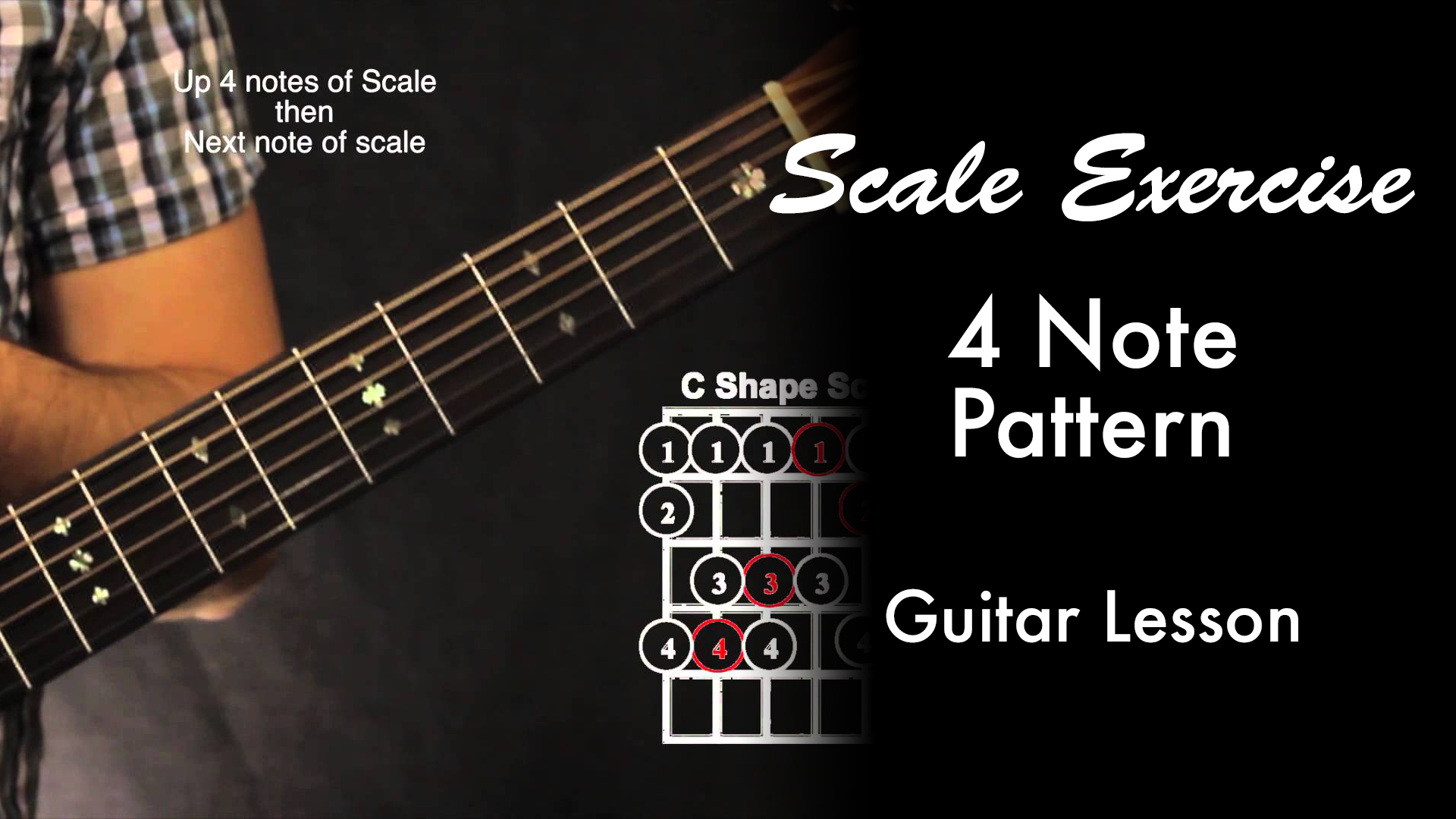 Scale Exercise | 4 Note Pattern • Garret's Guitar Lessons