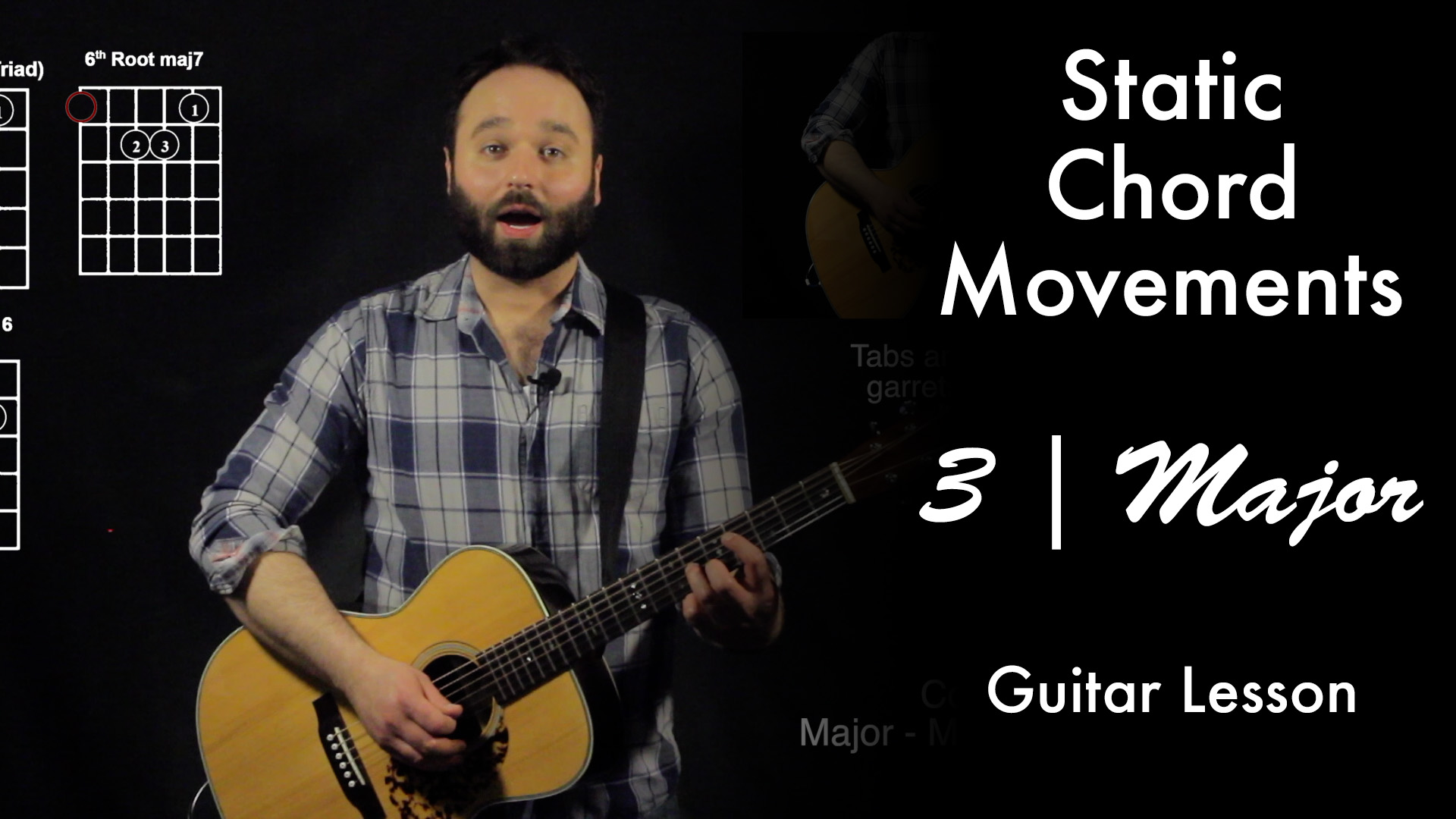 Static Chord Movements - 3 | Major • Garret's Guitar Lessons