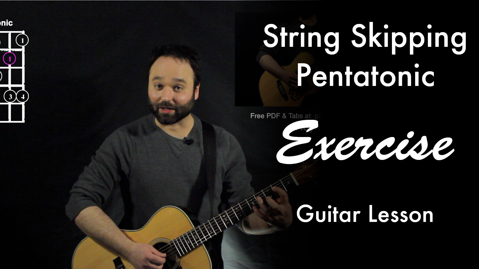 String Skipping Pentatonic Exercise • Garret's Guitar Lessons