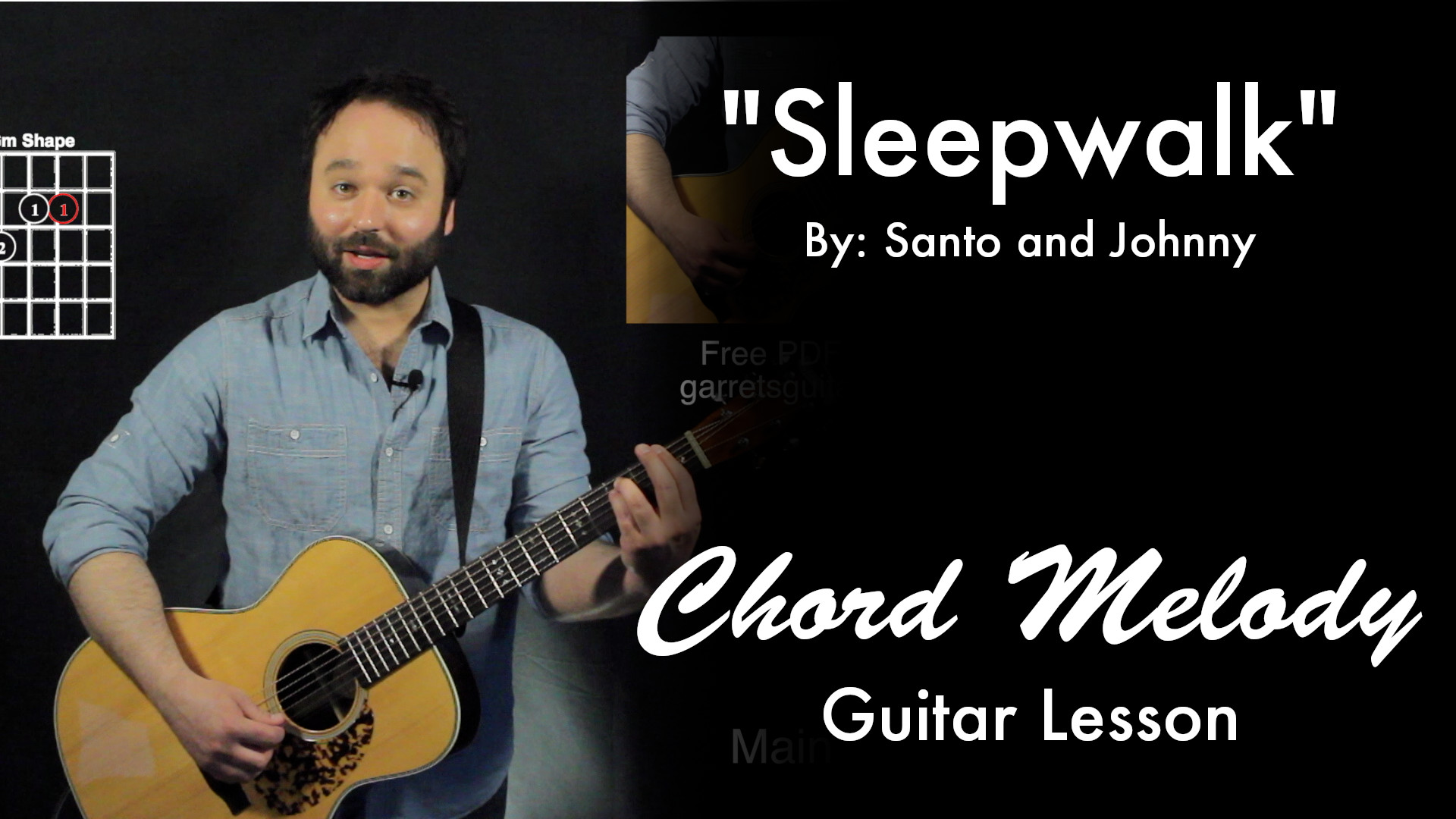 Sleepwalk by Santo and Johnny | Chord Melody Tutorial • Garret's Guitar Lessons